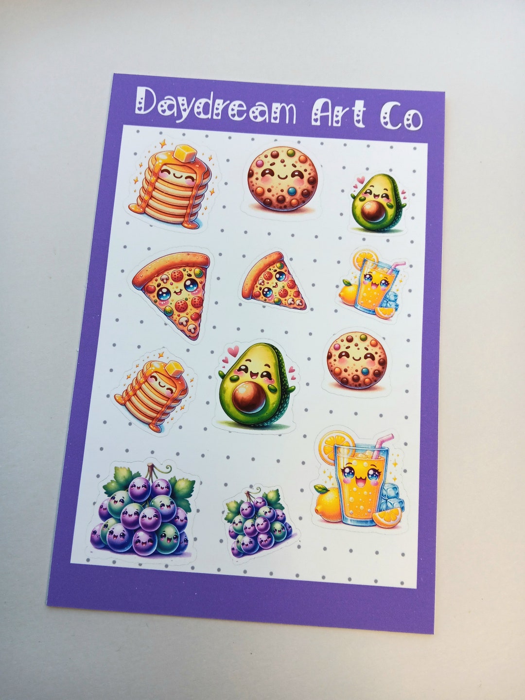 Kawaii Food Sticker Sheet, Matte Sticker Sheet, Planner Sticker ...
