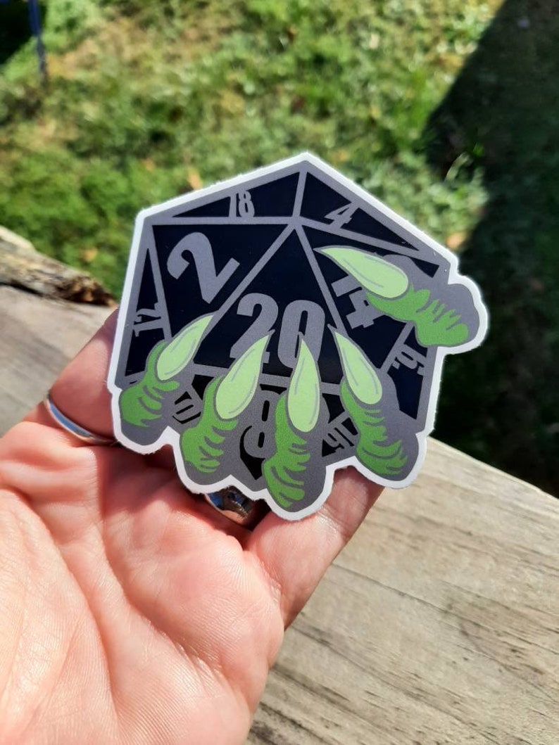 D20 Dice Sticker Dice Sticker Creature Sticker Die Cut - Etsy
