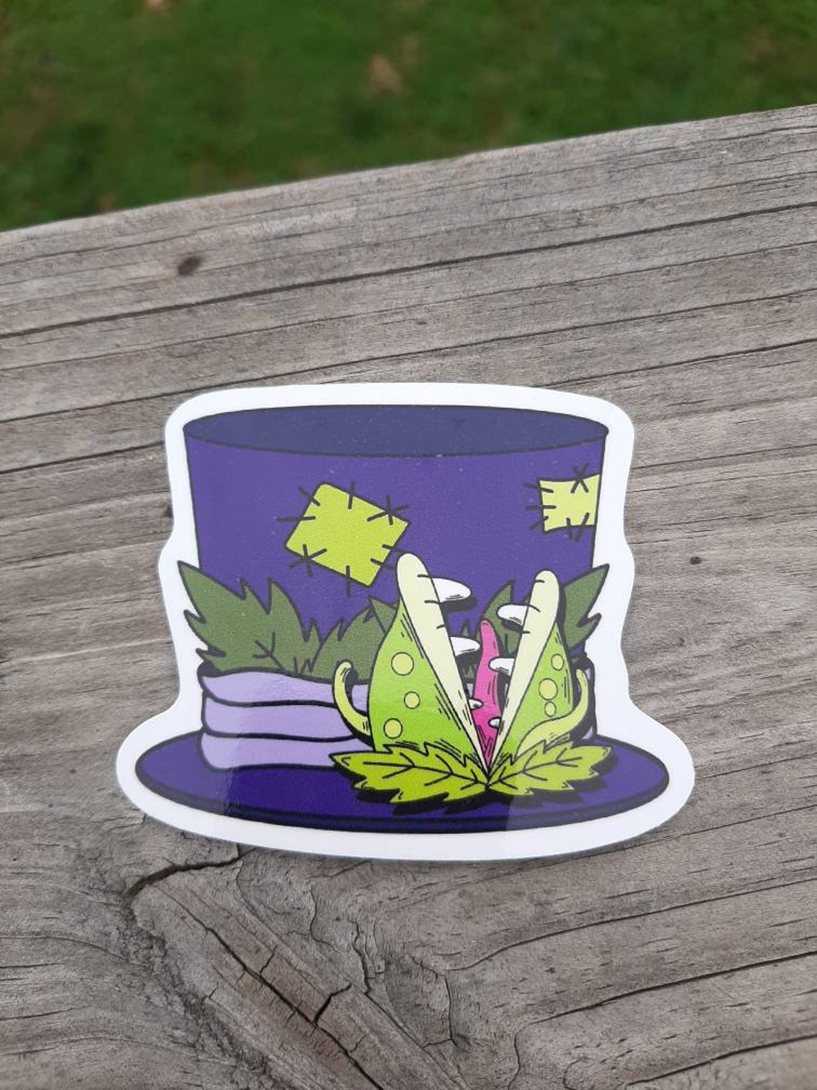 Creepy Top Hat Sticker Carnivorous Plant Sticker Halloween - Etsy