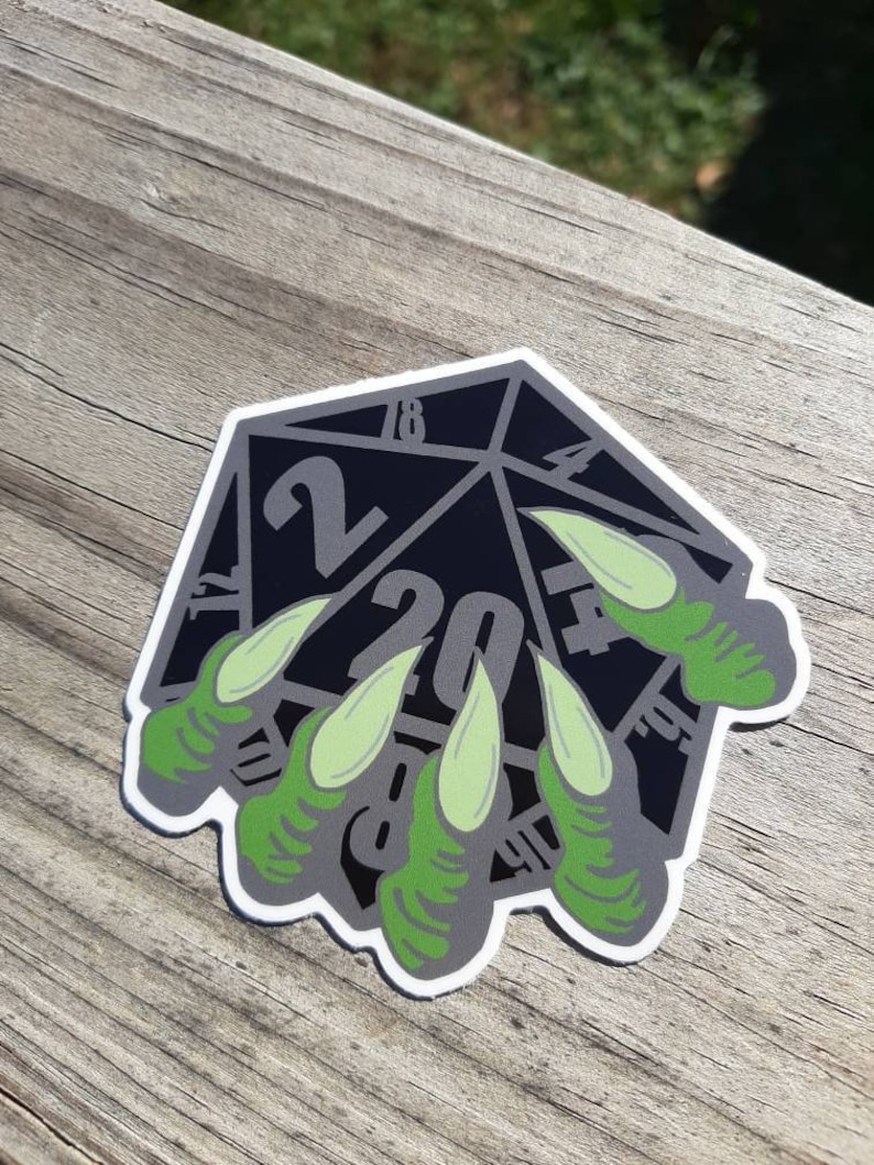 D20 Dice Sticker Dice Sticker Creature Sticker Die Cut - Etsy