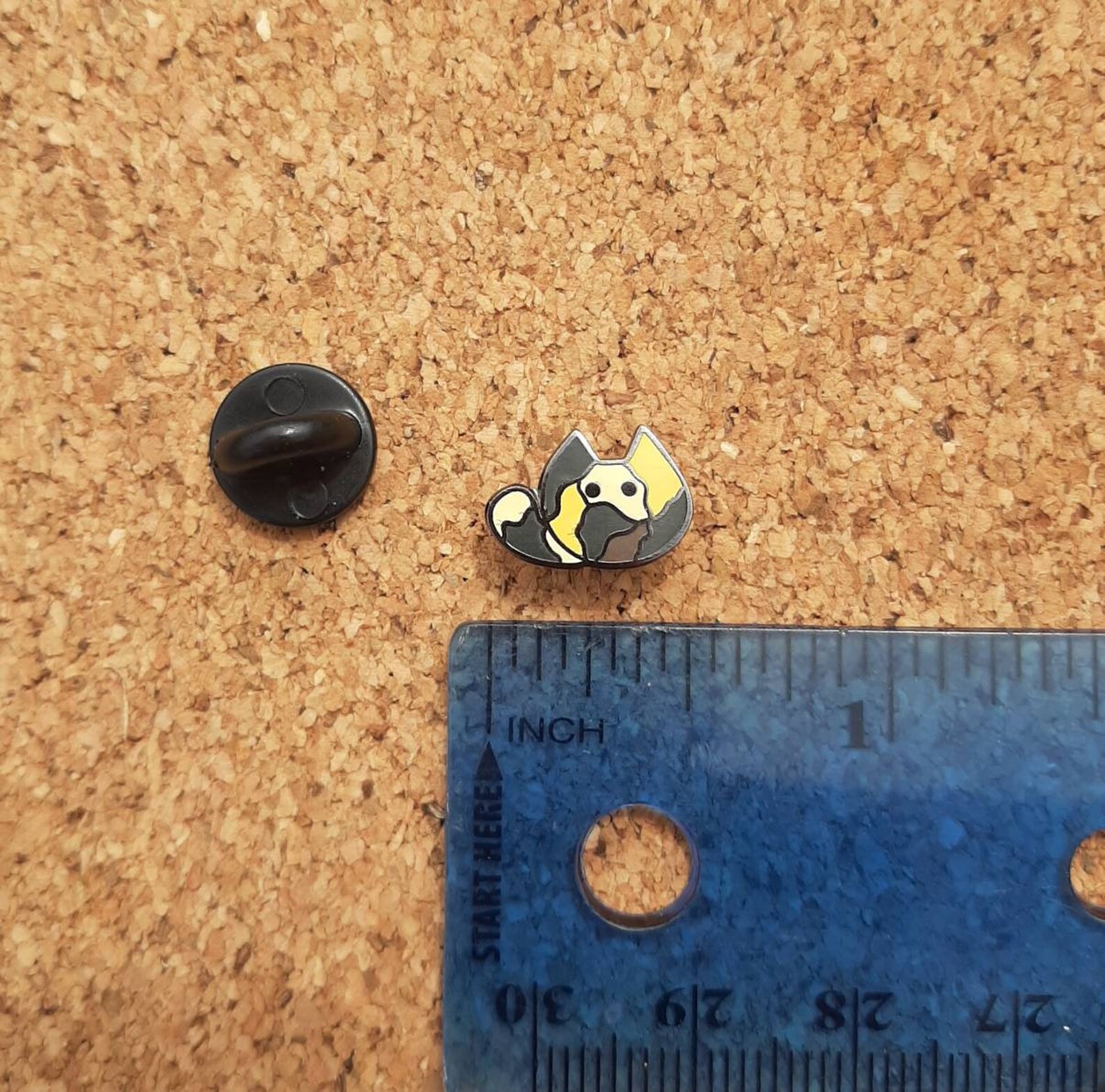 Mini Tortie Cat Black Plated Nickel Enamel Pin, Enamel Lapel Pin ...