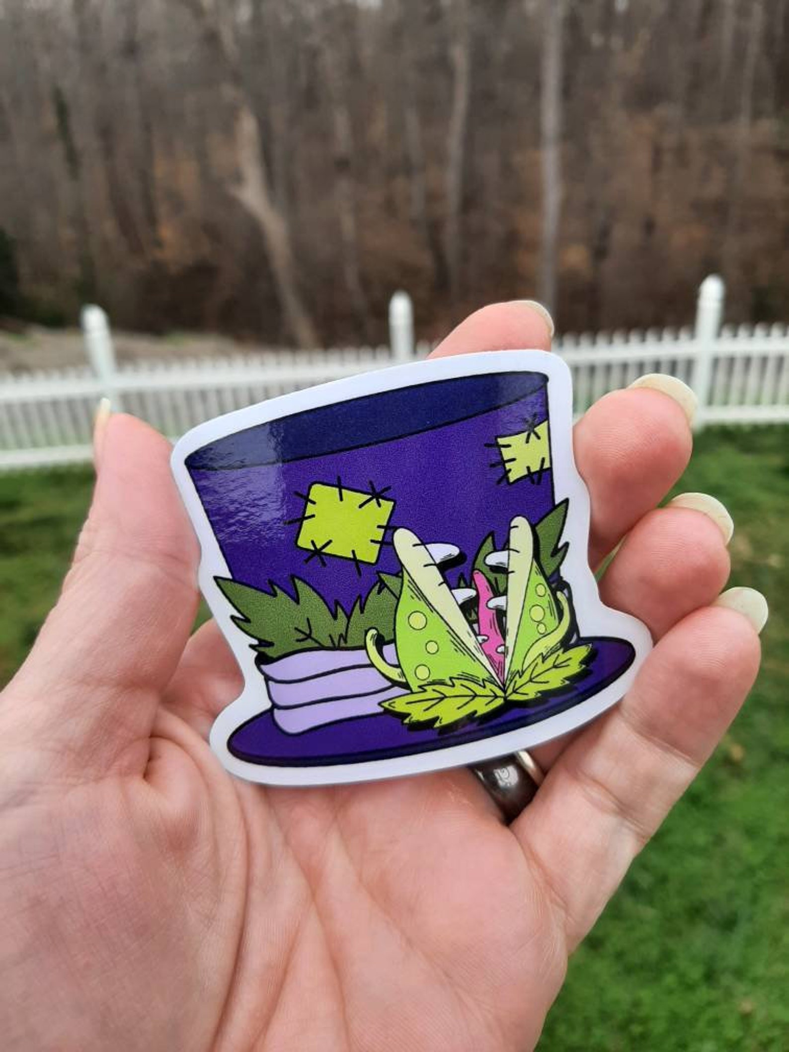 Creepy Top Hat Sticker Carnivorous Plant Sticker Halloween - Etsy