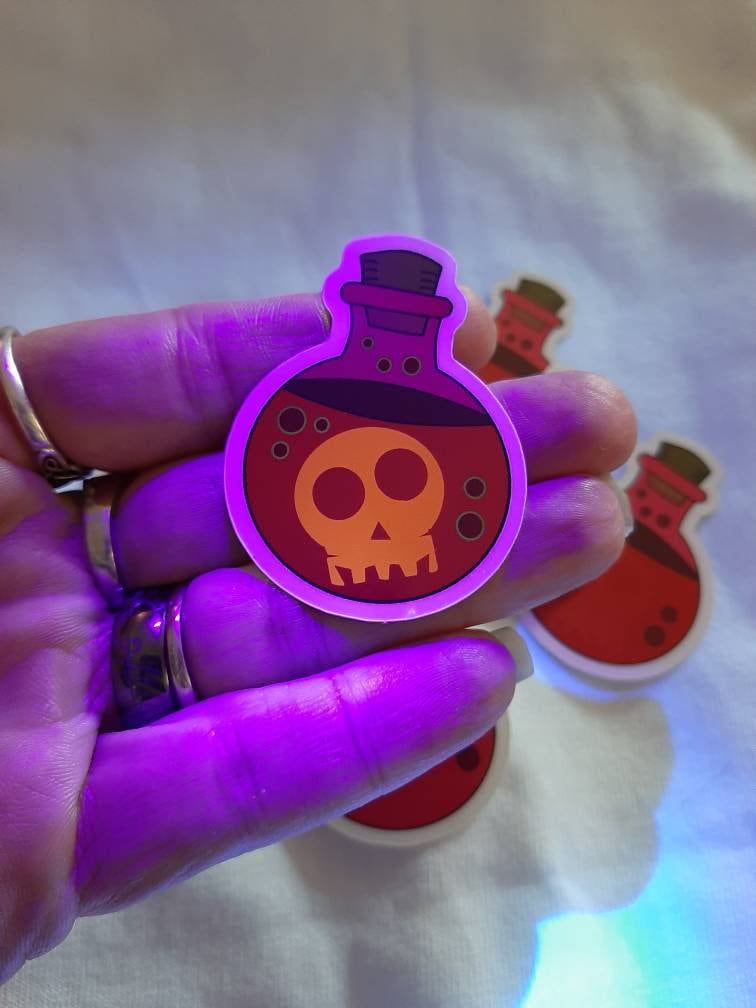 2 UV Ink Potion Sticker Health Potion Sticker Potion - Etsy