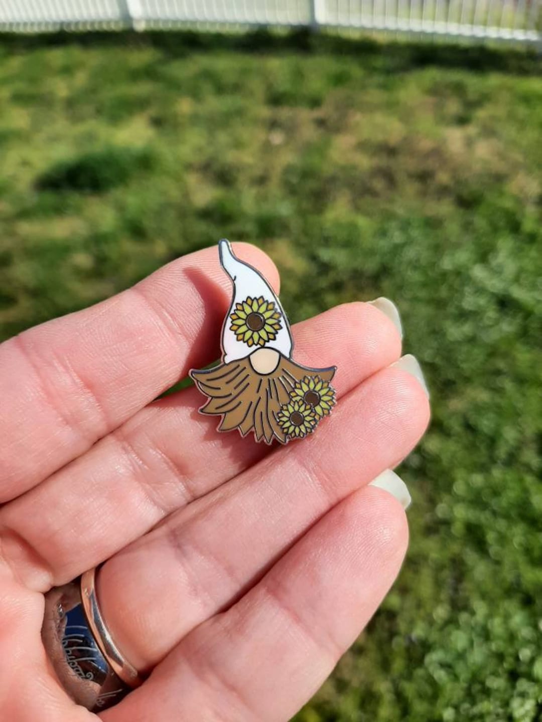 Gnome Black Plated Nickel Enamel Pin, Enamel Lapel Pin, Collectible Pin ...