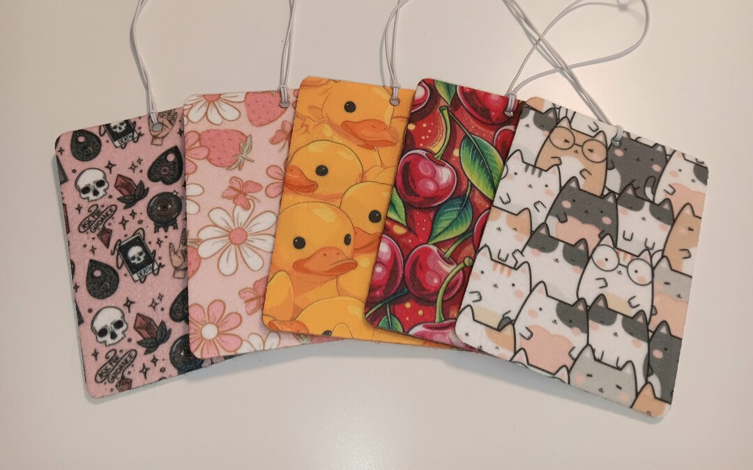 Sublimated Felt Car Air Freshener: Reusable, Unscented Car Accessory - Etsy
