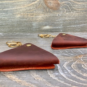 Leather Coin Purse Key Chain, Leather Coin Purse, Coin Holder Key Chain ...