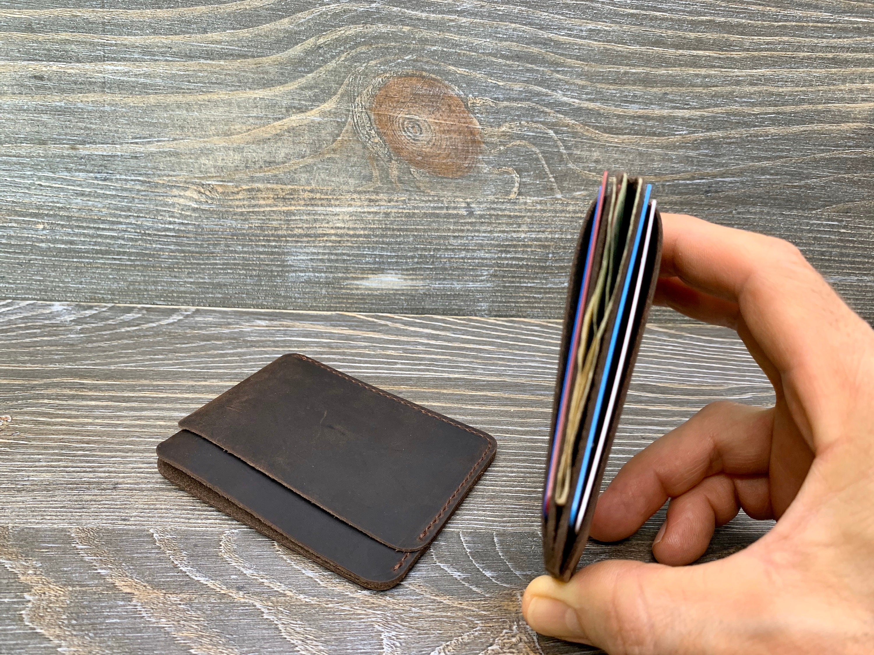 Front Pocket Card Wallet Personalized Slim Credit Card | Etsy