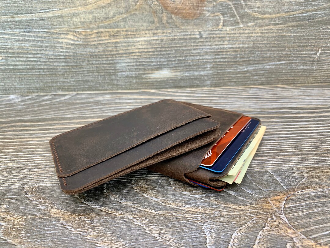 Front Pocket Card Wallet, Personalized Slim Credit Card Holder, Leather ...