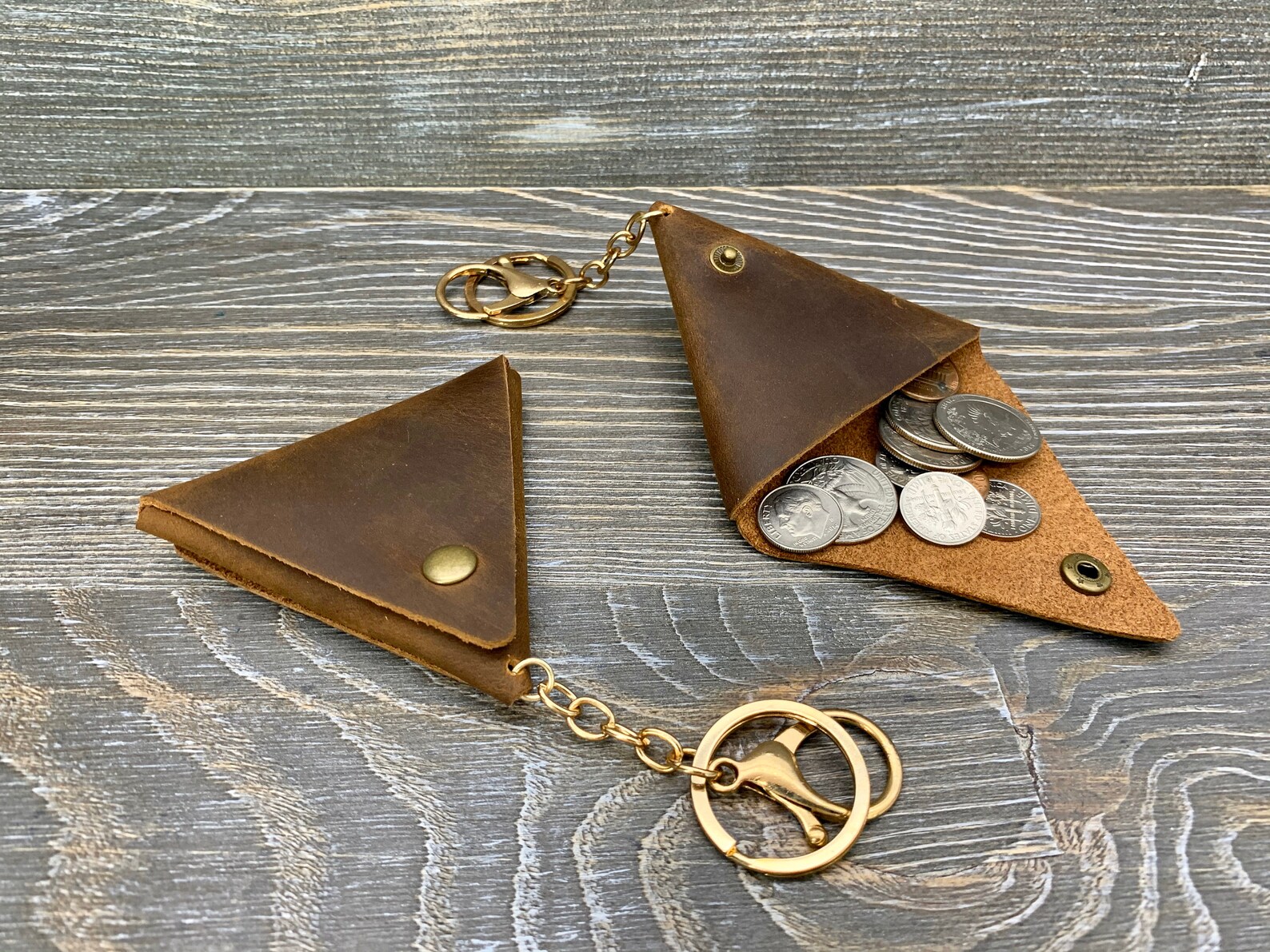 Leather Coin Purse Key Chain Leather Coin Purse Coin Holder - Etsy