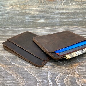 Front Pocket Card Wallet, Personalized Slim Credit Card Holder, Leather ...