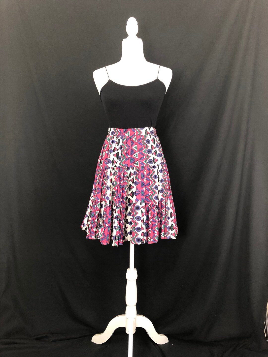 Circle T by Marilyn Lenox Tiered Western Circle Skirt Small S 2 4 ...