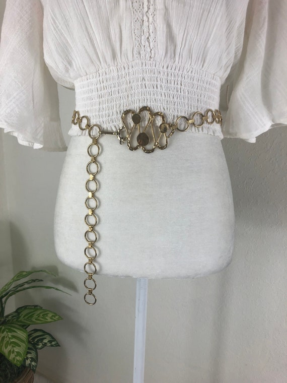 1960s Vintage Gold Toned Chain Link Adjustable Belt OS Sexy - Etsy