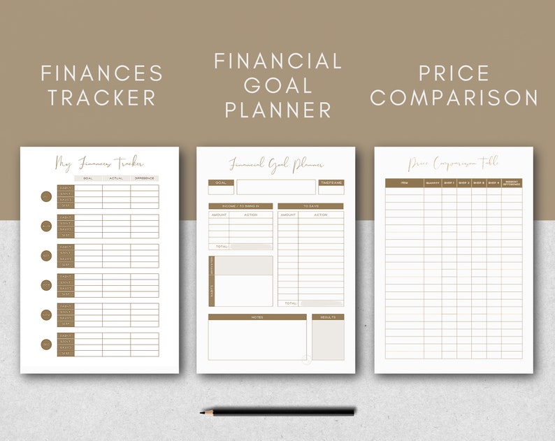 Printable Financial Journal | Printable Finance Planner | Printable ...