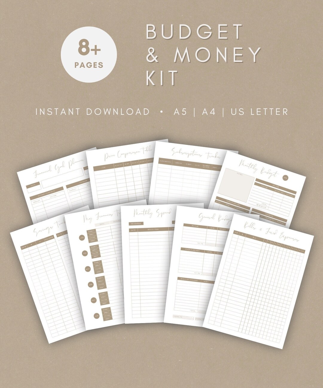 Printable Financial Journal | Printable Finance Planner | Printable ...