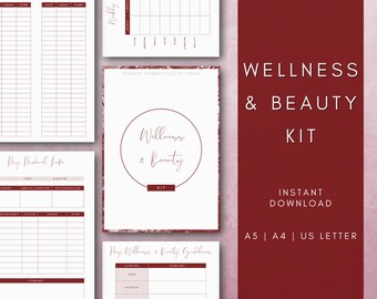 Wellness Planner Health & Fitness Printables Self-care Printables Habit ...