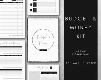 Budget Planner Kit, Printable Budget Planner Templates Bundle, Monthly ...