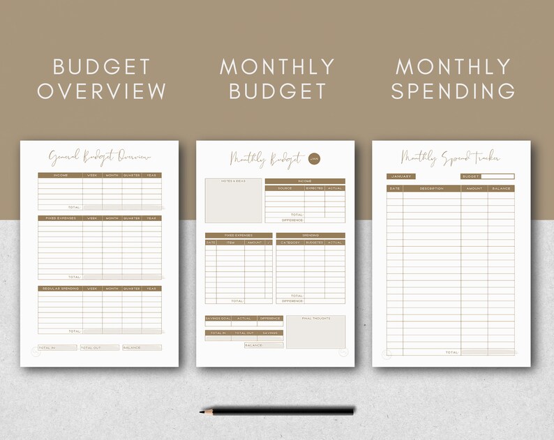 Printable Financial Journal | Printable Finance Planner | Printable ...