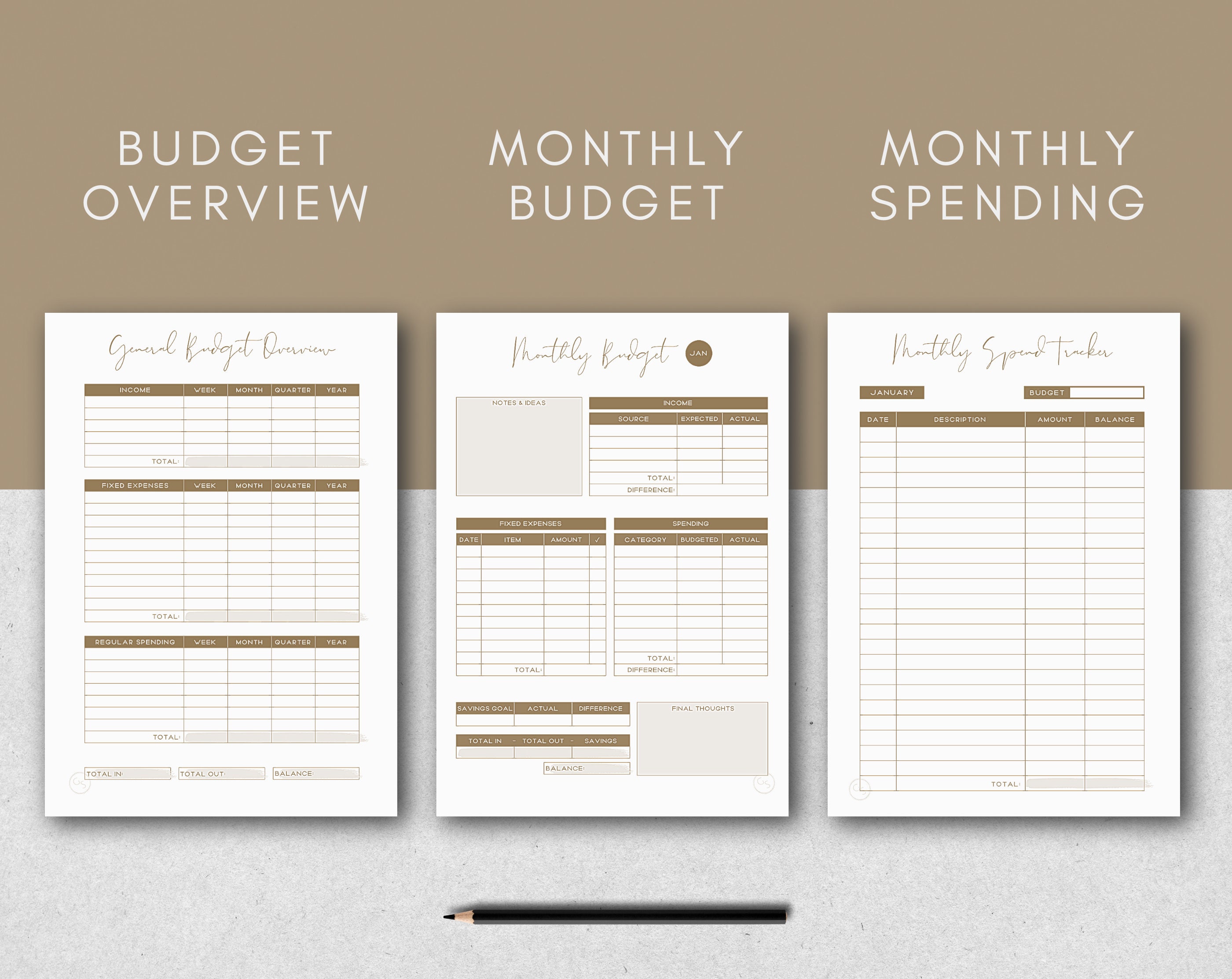 Printable Financial Journal | Printable Finance Planner | Printable ...