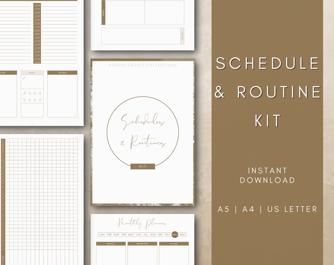 Printable Planner Daily Weekly Monthly Planner Routines - Etsy