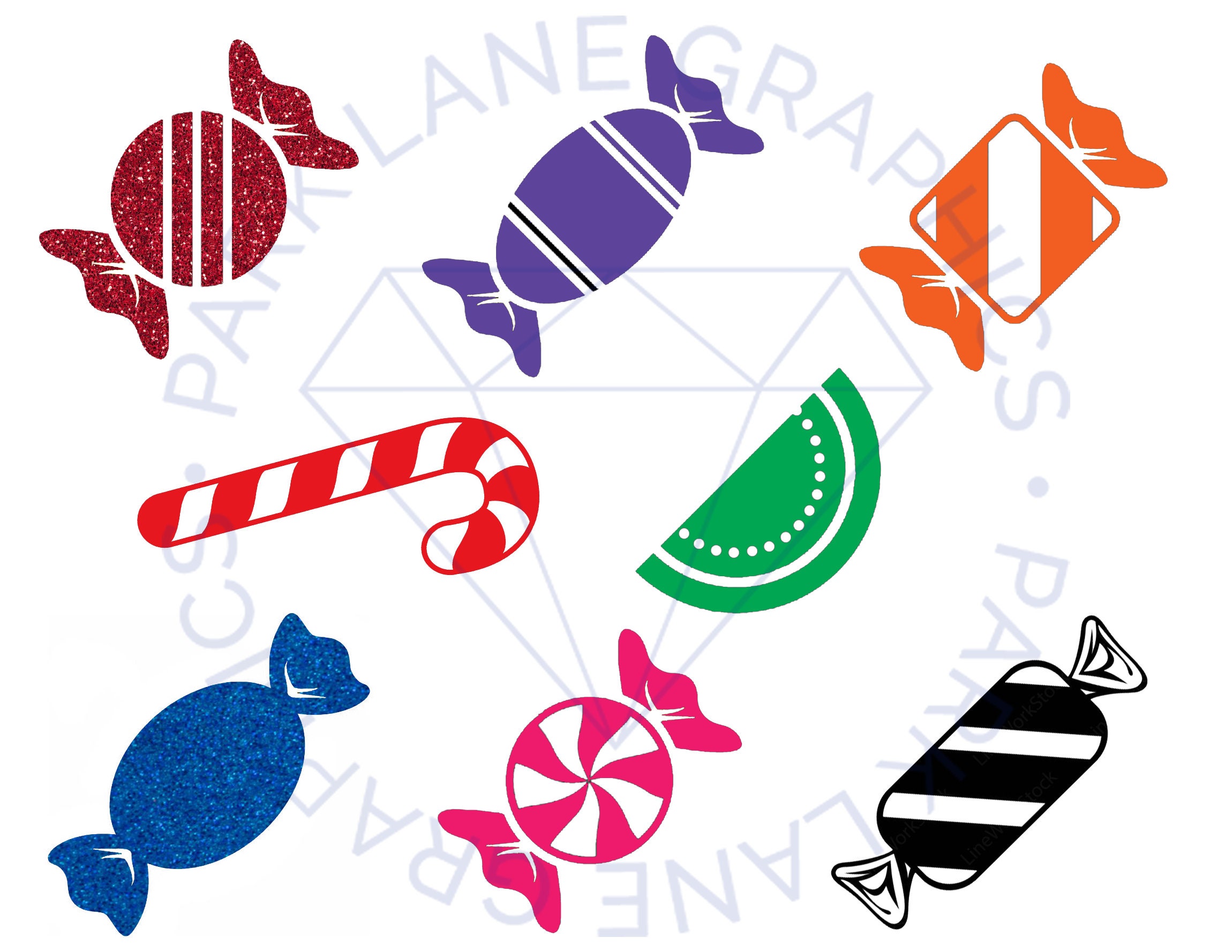 Bag of Sweets 8 x 2 inch Multipack Vinyl Sticker Decal | Etsy