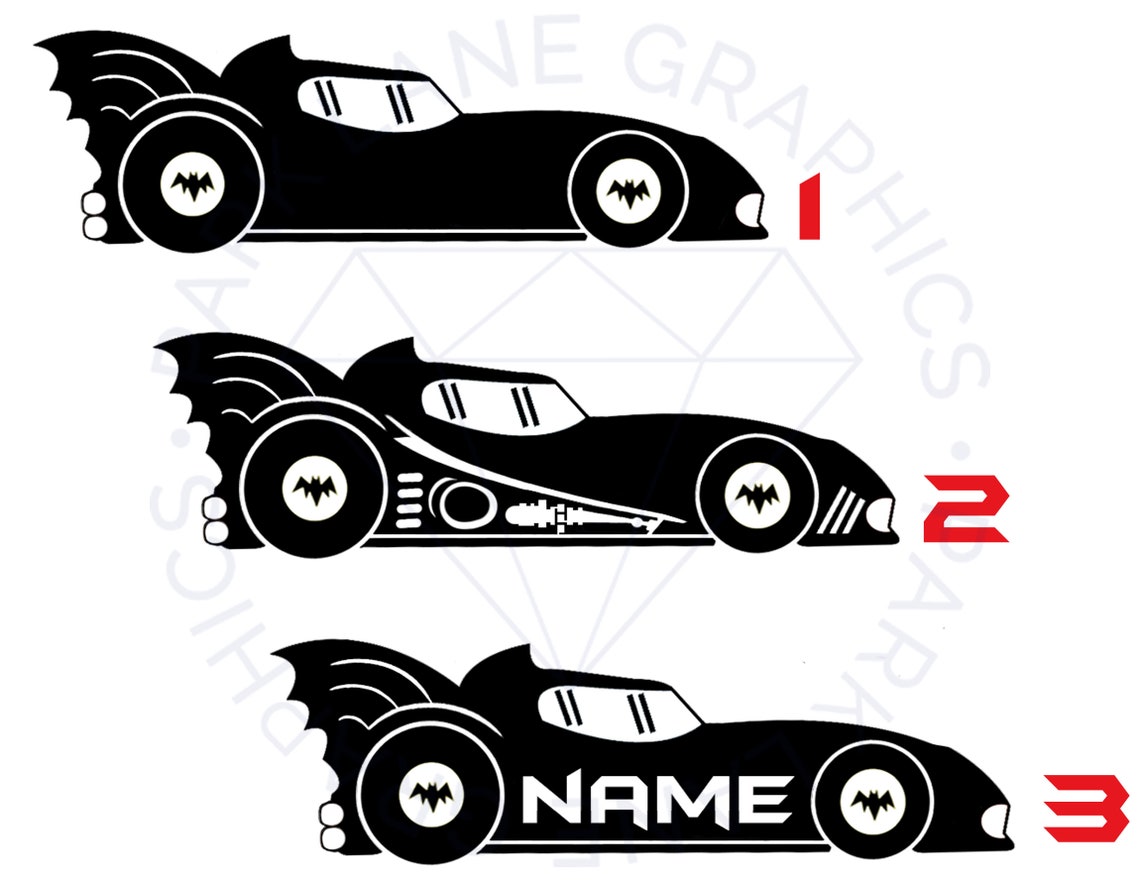 Batmobile Vinyl Sticker Decal Batman Car Personalise | Etsy