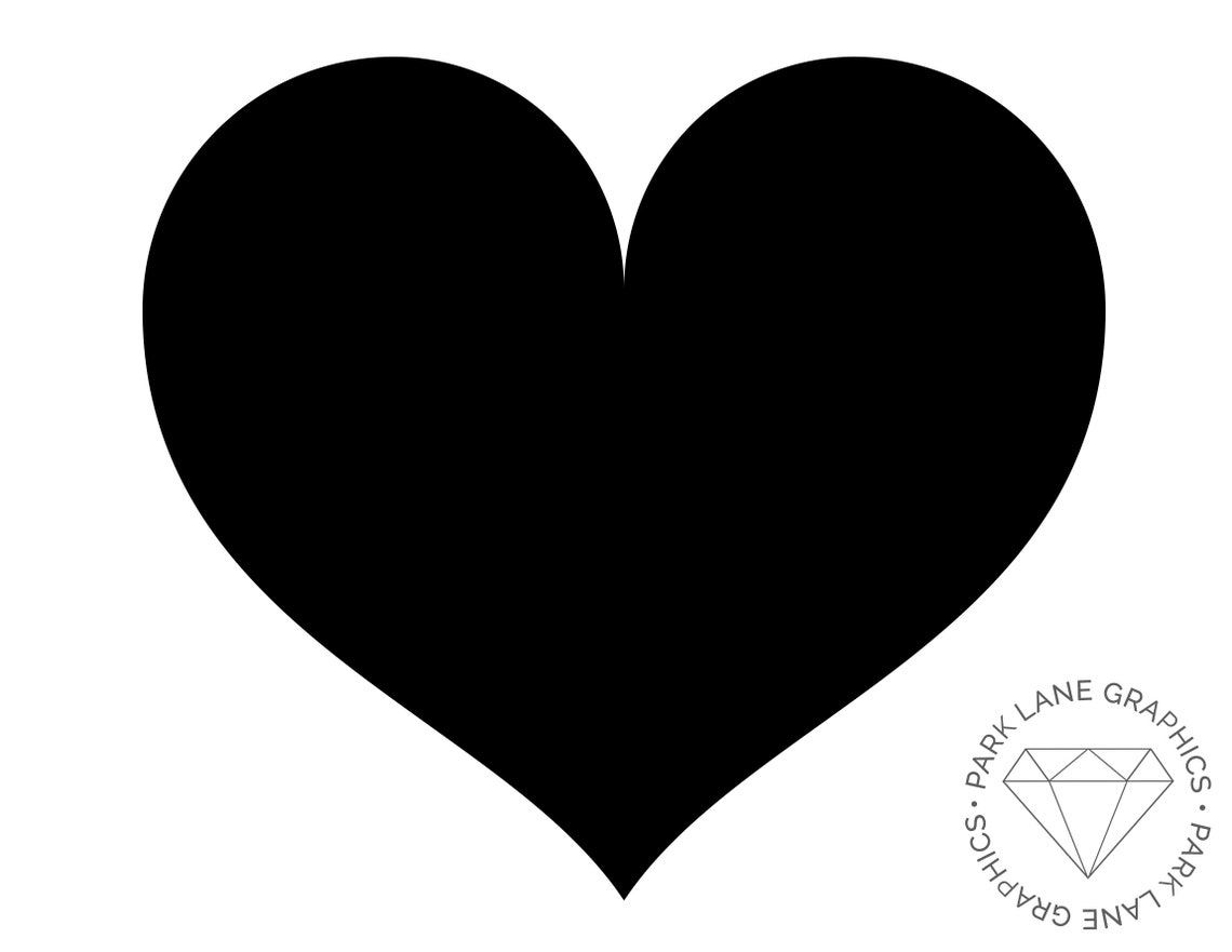 Heart 1 Vinyl Sticker Decal Basic Shapes Love Valentines | Etsy