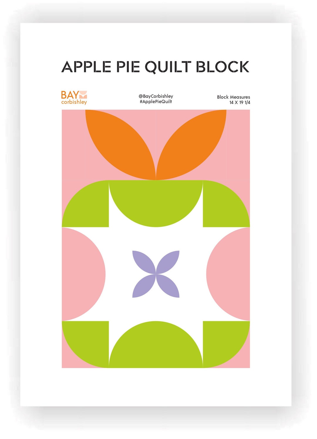 Apple Pie Quilt Block Digital Pattern - Etsy