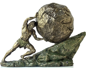 Sisyphus Figurine Statue, Sisyphus Who Pushes the Eternal Boulder ...