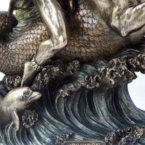 Poseidon With Trident Riding a Hippocampus Statue - Etsy