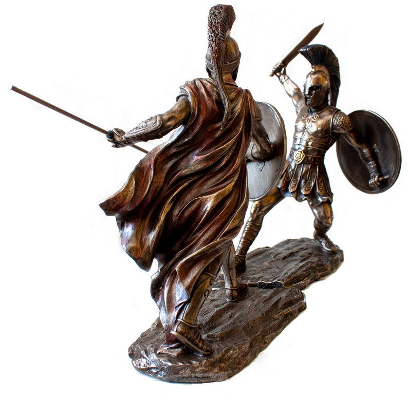 Hector Versus Achilles Statue.troy War.hector Achilles - Etsy