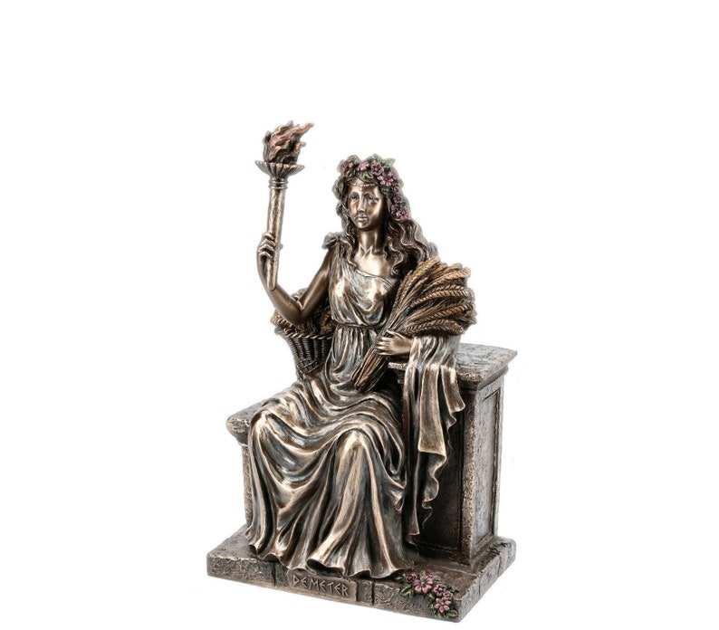 Demeter on Throne Statue Bronze Sculpture. Greek - Etsy
