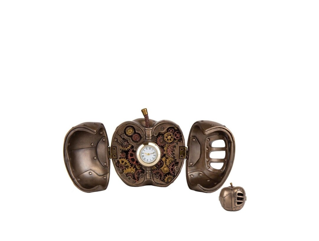 Steampunk Golden Apple Clock, Mechanicus Apple Clock. Apple-themed ...