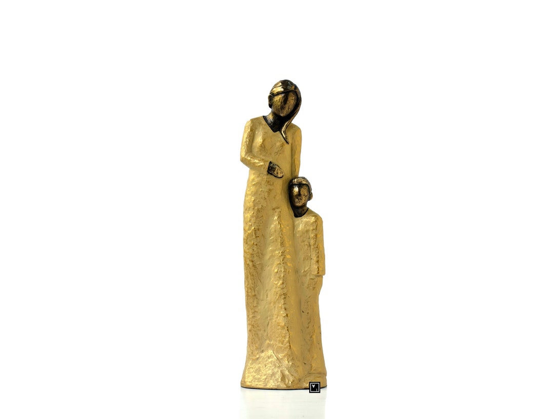 9.63 Inches Mother and Child Sculpture. Parental Love Sculpture. Mother ...