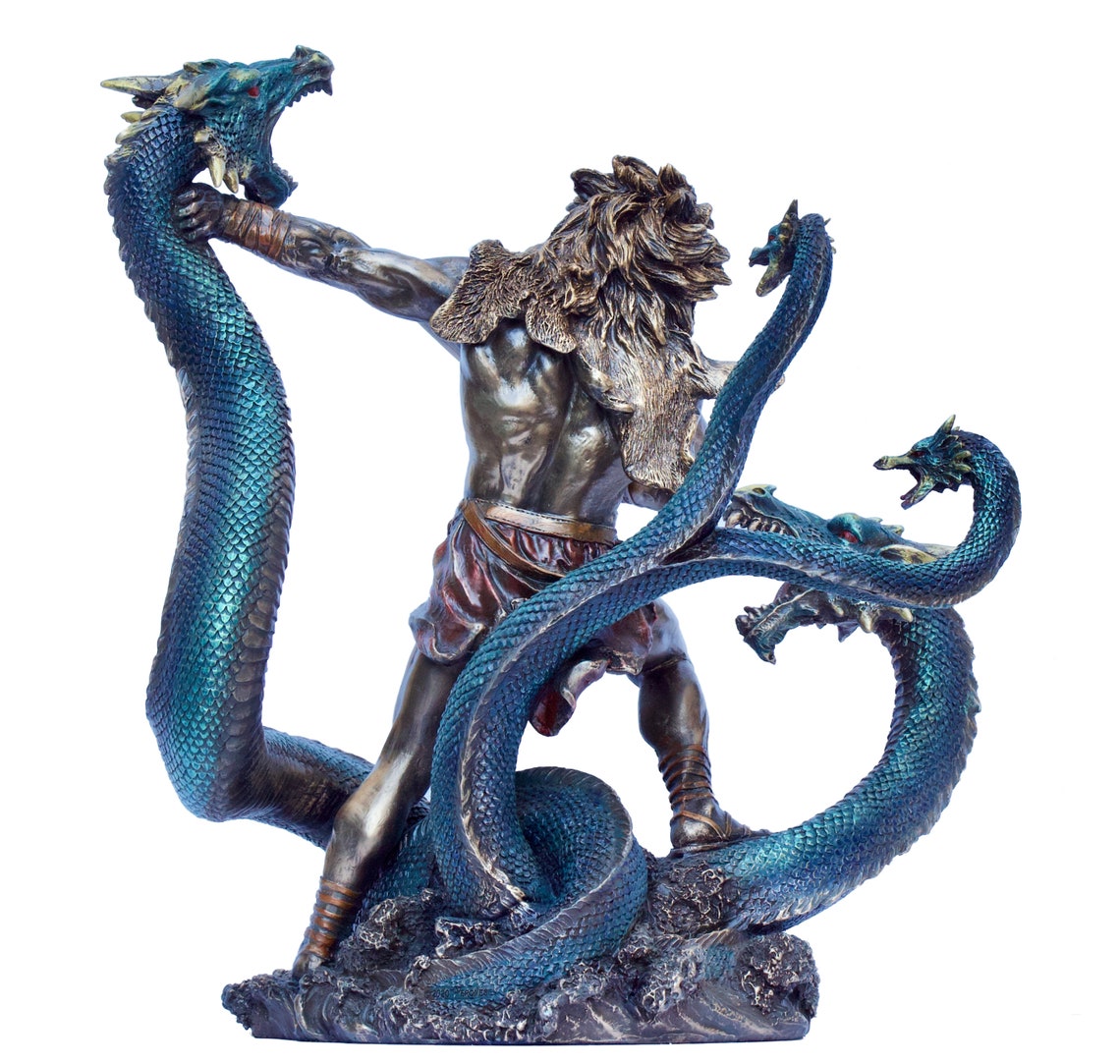 Hercules Battling the Hydra Statue - Etsy