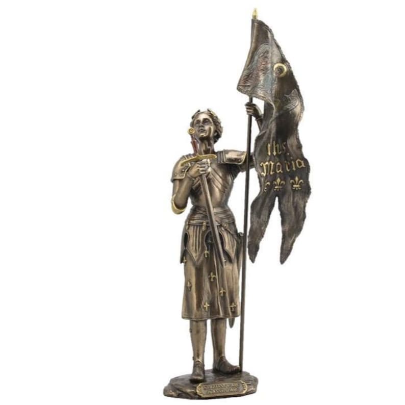 St. Joan of Arc Statue: Hand-painted Cold Cast Bronze Sculpture - Etsy
