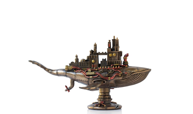 Steampunk Galactic Ship Whale Statue - Etsy