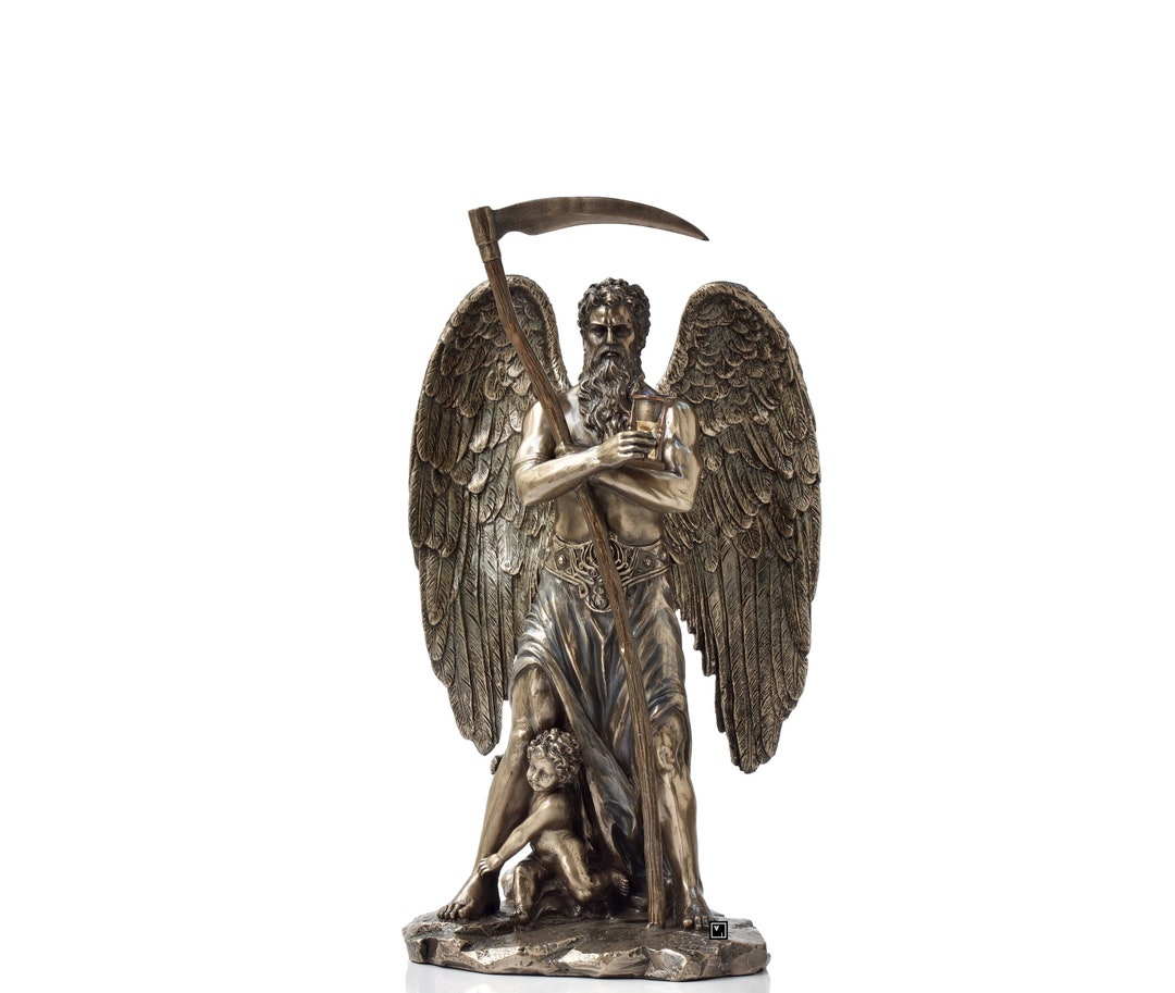 Chronos With Child and Sickle Statue. Chronos Sculpture. Cronus Statue ...