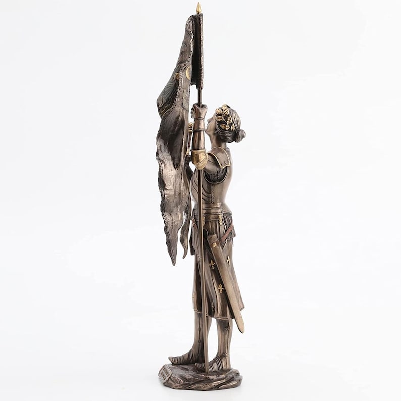 St. Joan of Arc Statue: Hand-painted Cold Cast Bronze Sculpture - Etsy