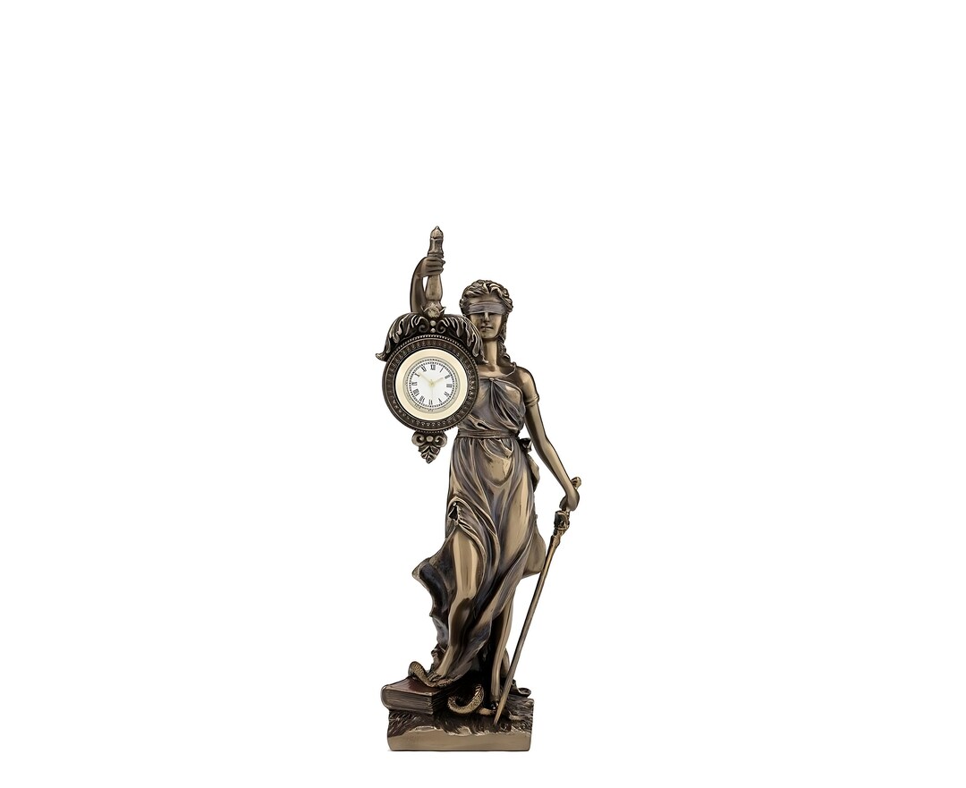 La Justice Clock. Themis Statue With Clock - Etsy