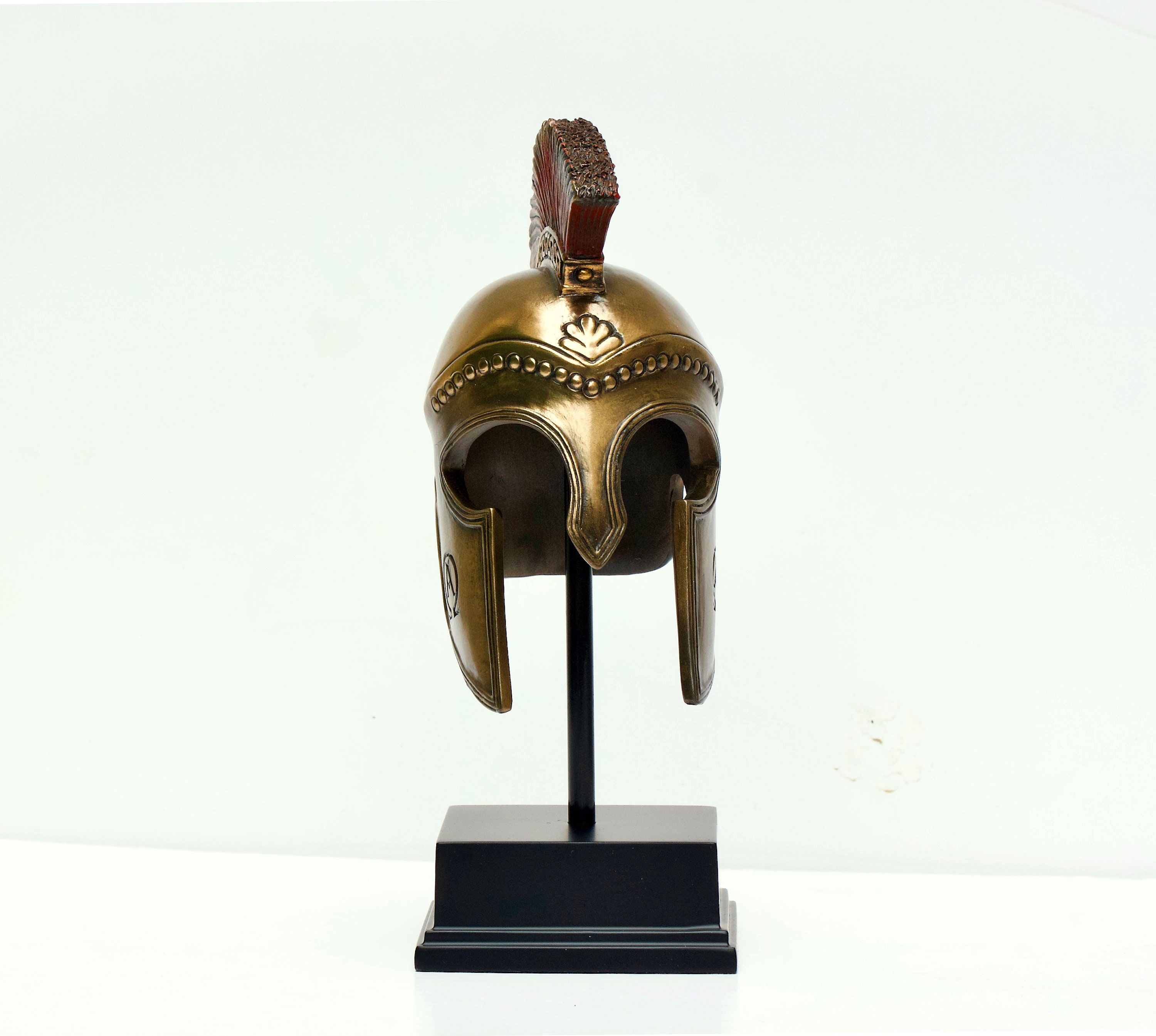 Greek Hoplite Helmet With Stand.spartan Helmet - Etsy