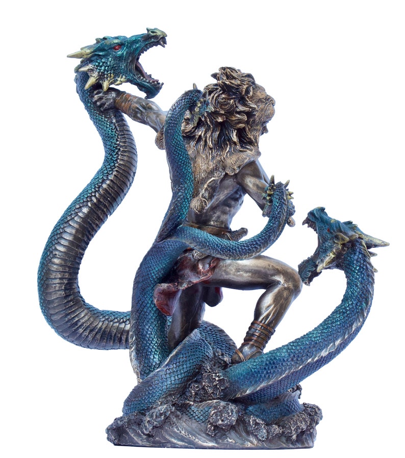 Hercules Battling the Hydra Statue - Etsy