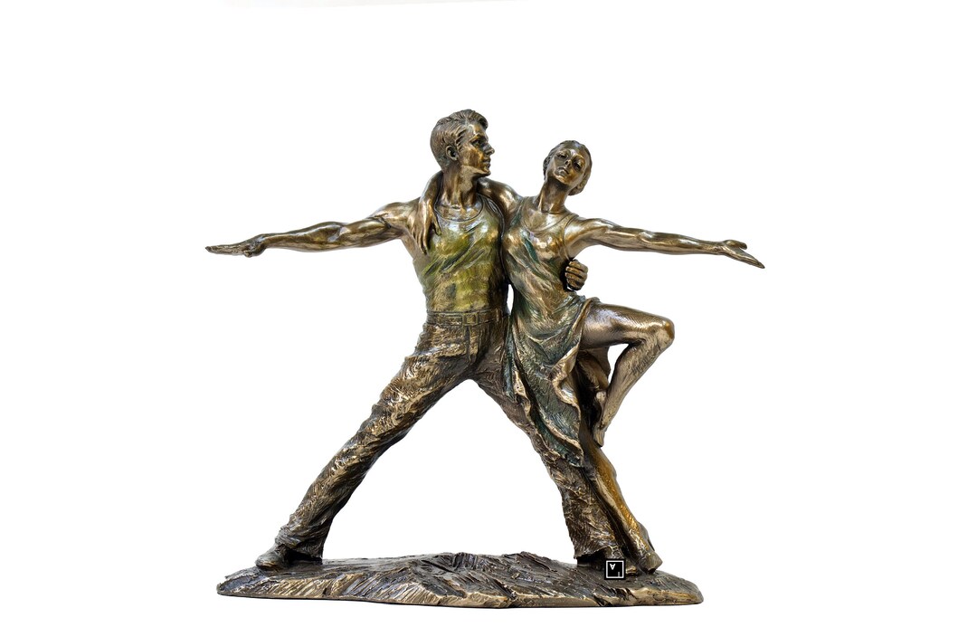 9.84 Inches Tango Dancing Couple Sculpture. Dancers Couple Statue. Love ...