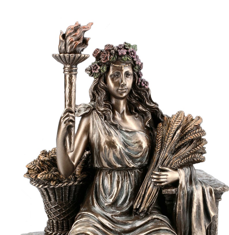 Demeter on Throne Statue Bronze Sculpture. Greek - Etsy