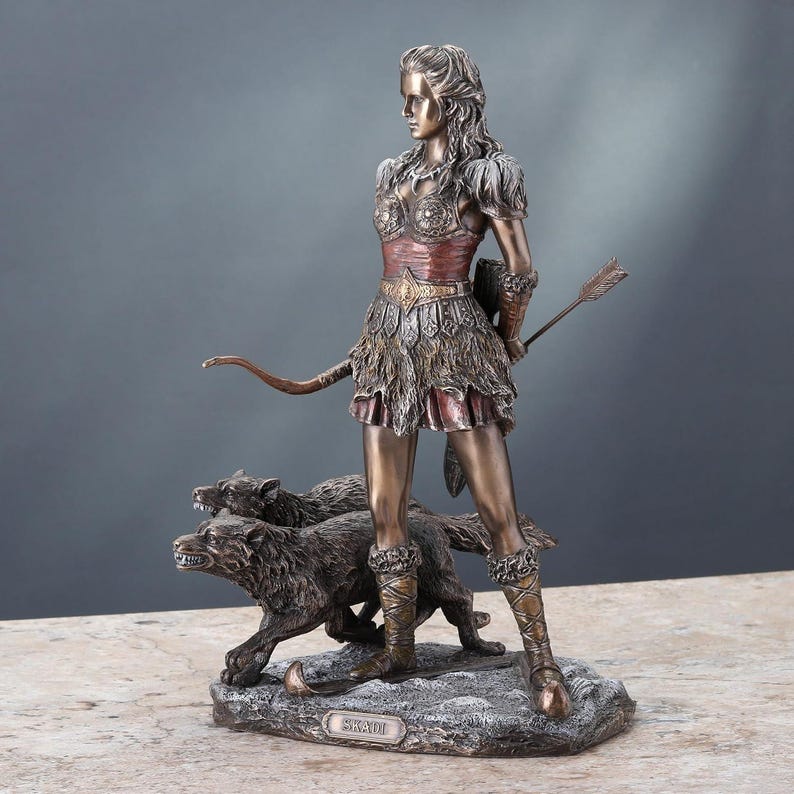 Skadi Norse Goddess of Winter Hunt and Mountains Statue - Etsy