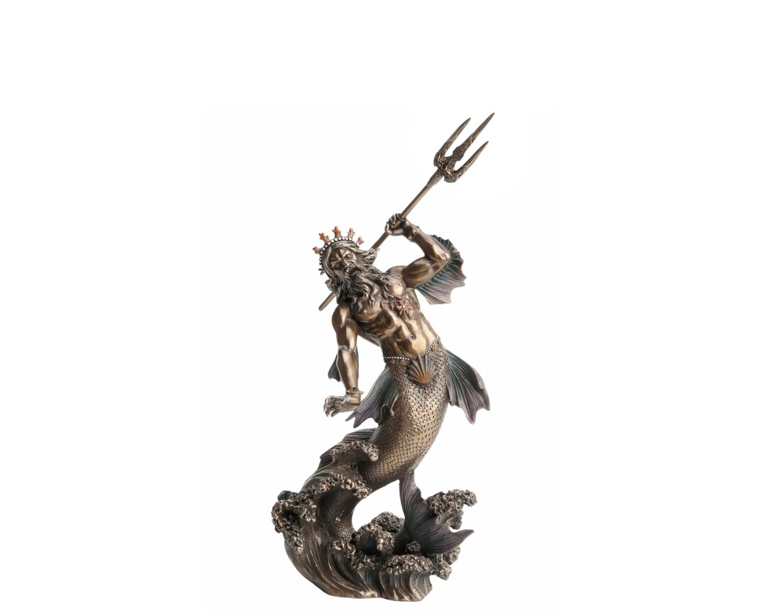Poseidon Statue Figurine Sculpture.ancient Greek Gods. Twelve Olympians ...