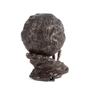 Sisyphus Rolling Boulder Statue: Veronese Bronze Finish Decor - Etsy