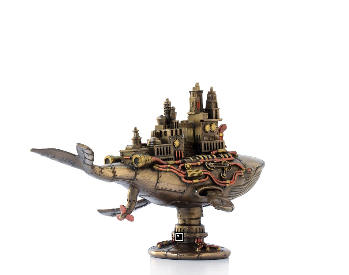 Steampunk Galactic Ship Whale Statue - Etsy