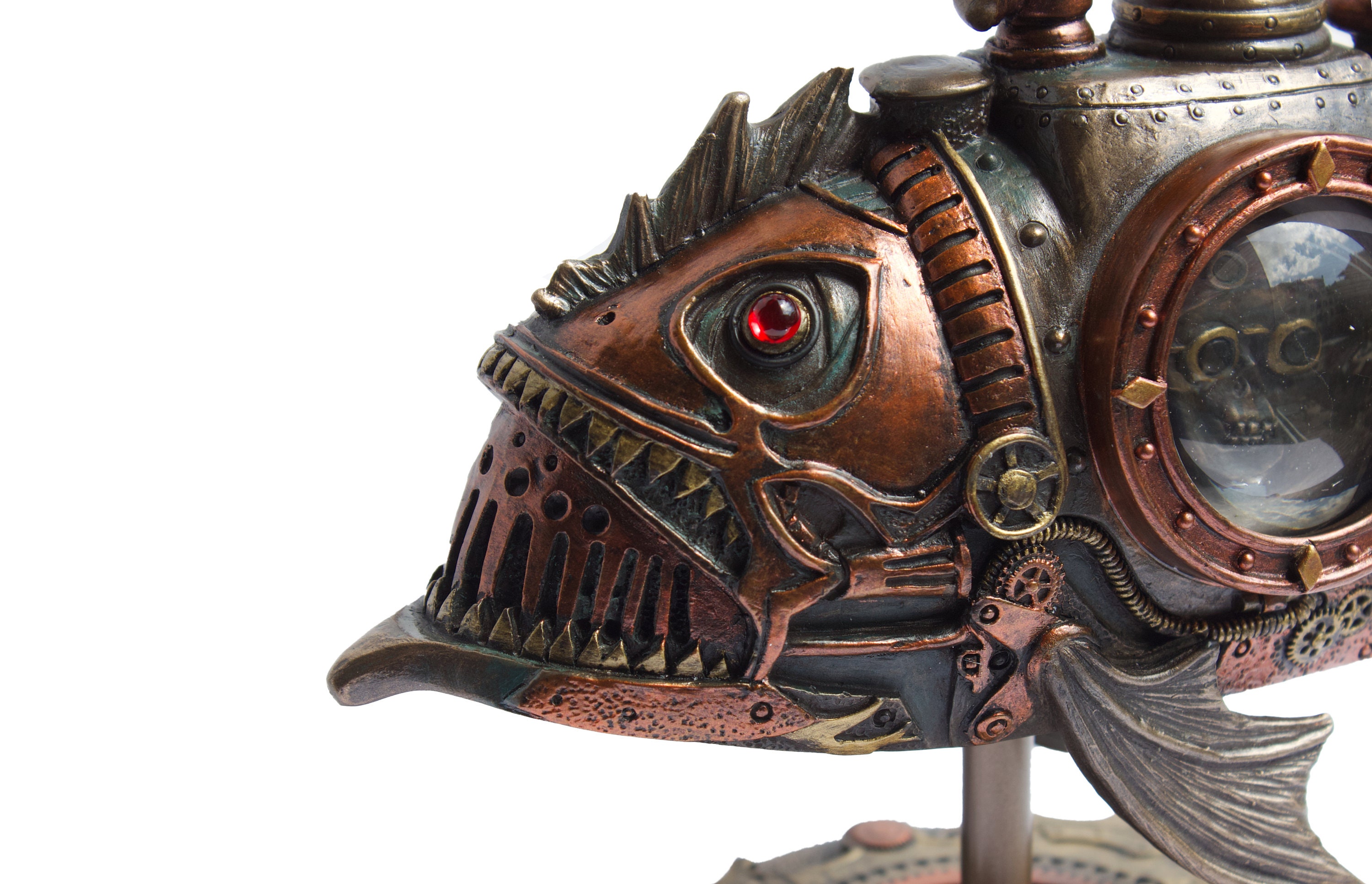 Submarine Fish Steampunk.Piranha Steampunk Statue Submarine. | Etsy