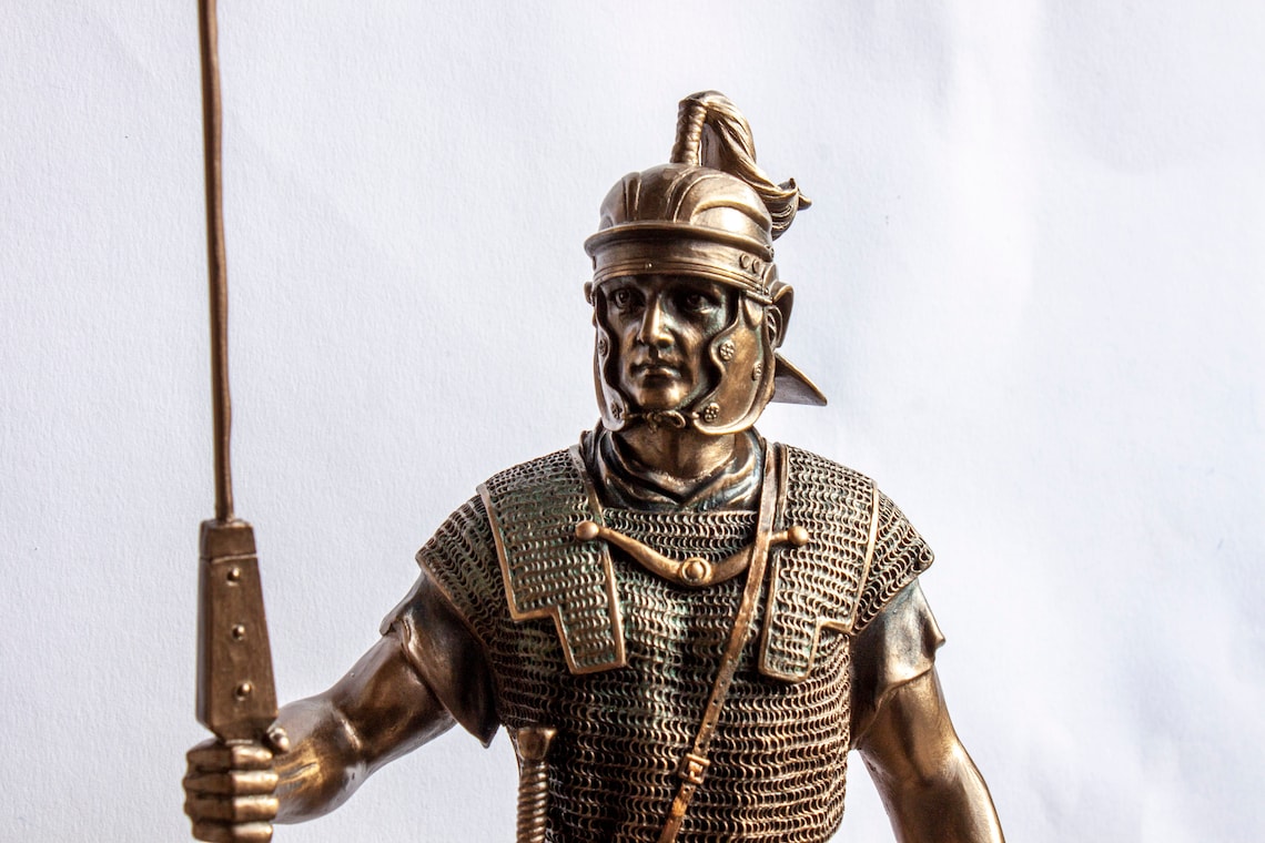 Roman Soldier Statue Figurine.roman Legionary Statue | Etsy