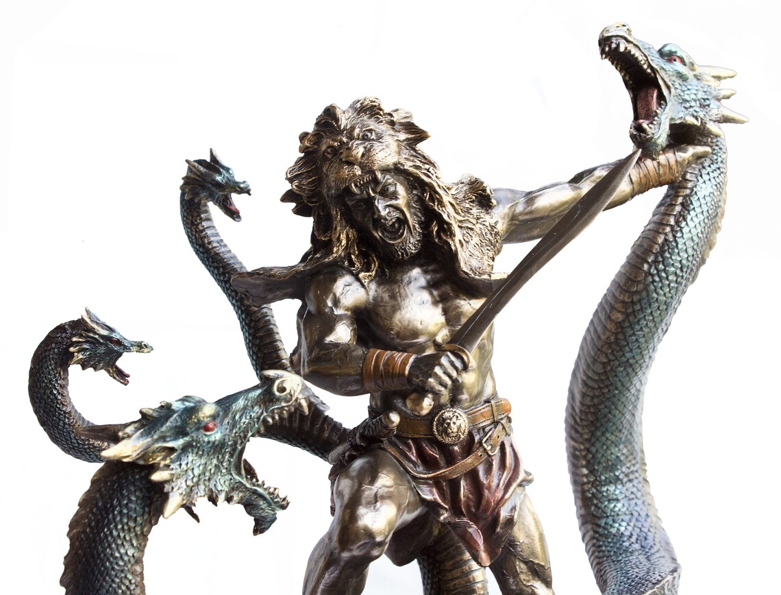 Hercules Battling the Hydra Statue | Etsy